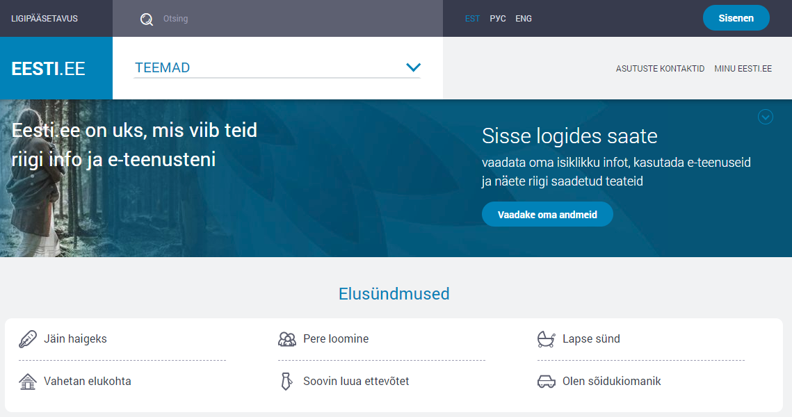 Riik digiteenuste kontekstis – Digiteenused